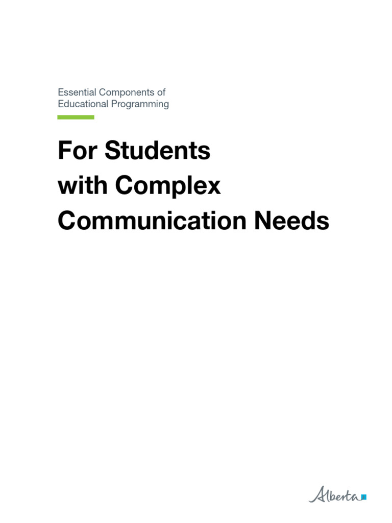 Edc Essential Components Educational Programming Students With Complex ...