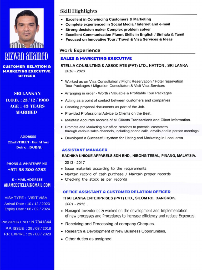 Rich CV Marketing | PDF