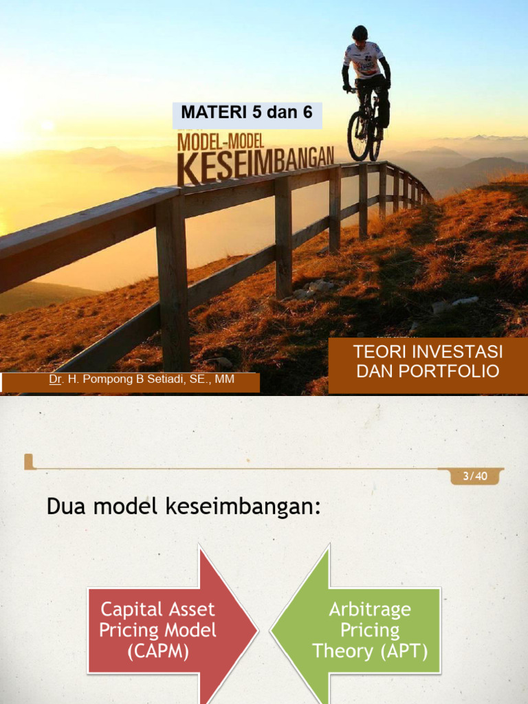 Teori CAPM dan Garis Pasar Modal | PDF