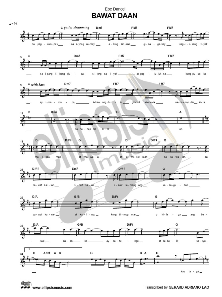 Bawat Daan: Guitar Strumming | PDF