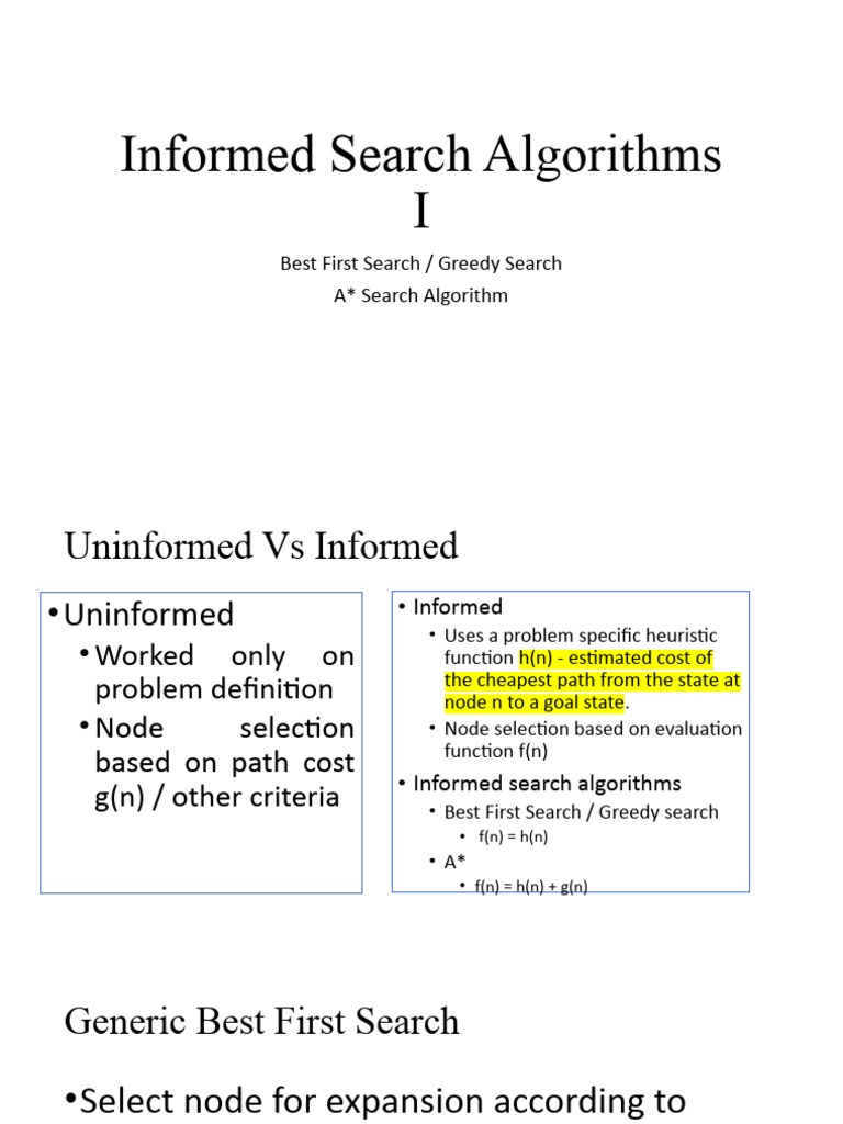 4 Best First Search A Star | PDF | Graph Theory | Combinatorics