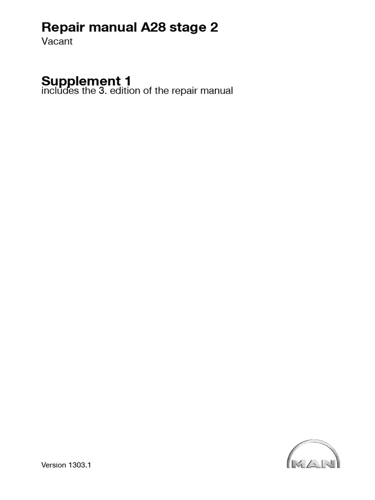 MAN D0834 Engine Repair Manual | PDF | Switch | Turbocharger