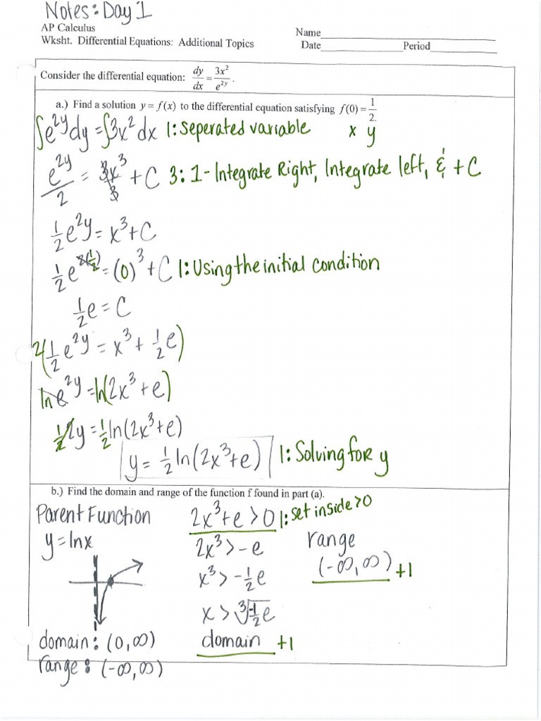 Notes d1 Frqs 3 Are Notes and 3 Are Classwork | PDF