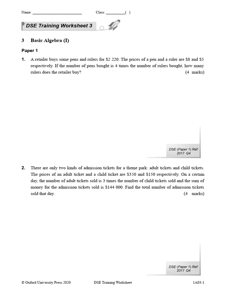 OJM DSETraining Basic Algebra I e | PDF
