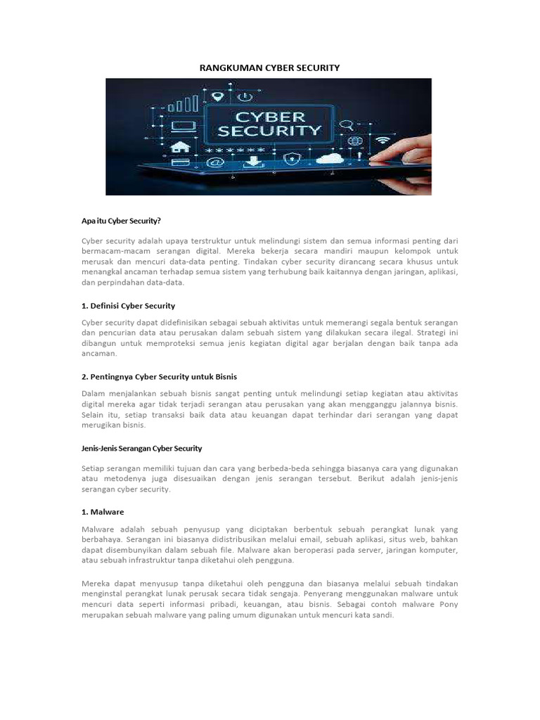 Panduan Lengkap Cyber Security untuk Bisnis | PDF | Komputer