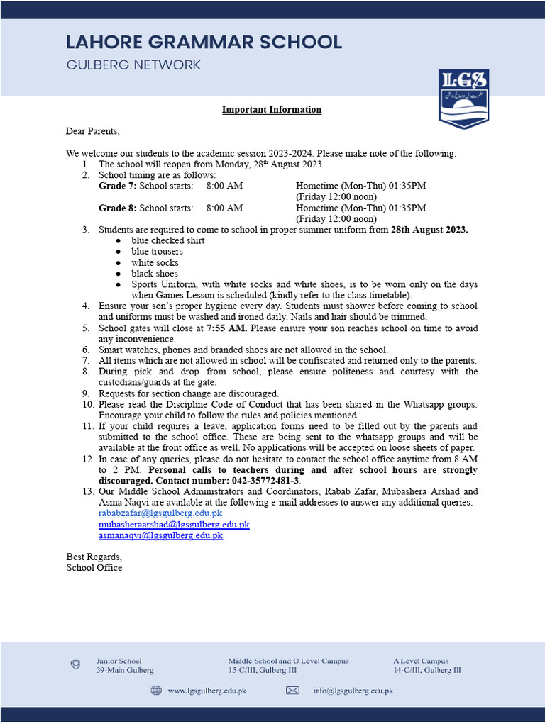 School Reopening Guidelines 2023 | PDF | Uniforms | Dress Codes