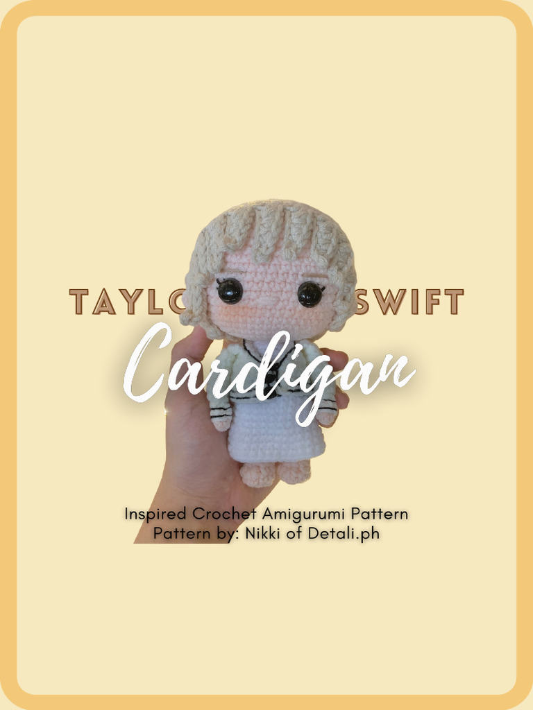 Cardigan Taylor Swift Pattern | PDF | Crochet | Yarn