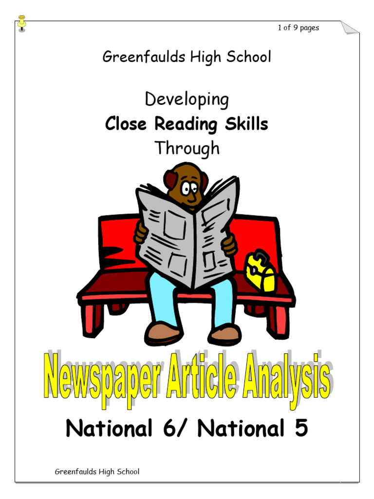 Newspaper Article Analysis Guide | PDF | Newspapers | Writers