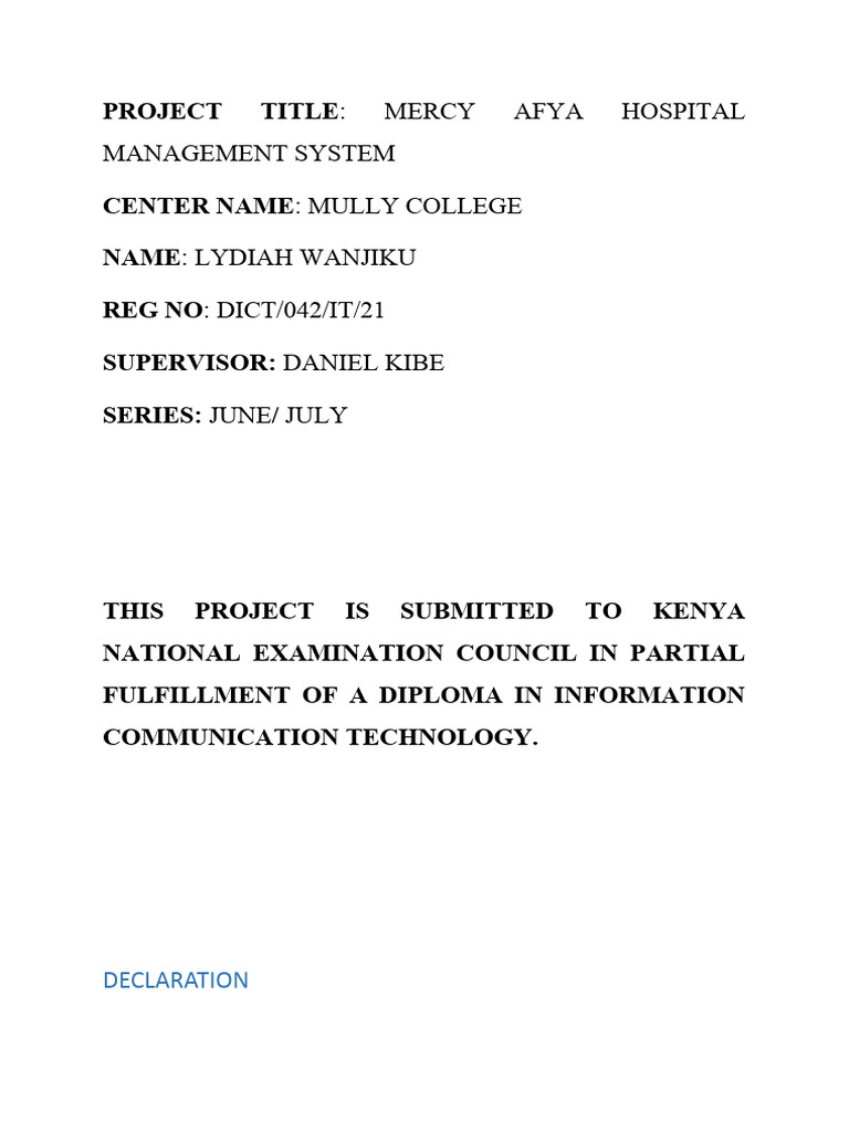 Hospital Trade Project | PDF | Databases | Electronic Health Record