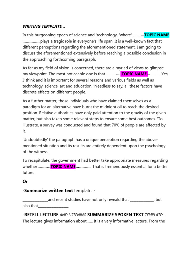 PTE Pattern | PDF | Cognition | Cognitive Science