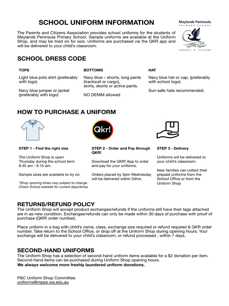 uniform-information-letter-2023 | PDF | Clothing | Fashion