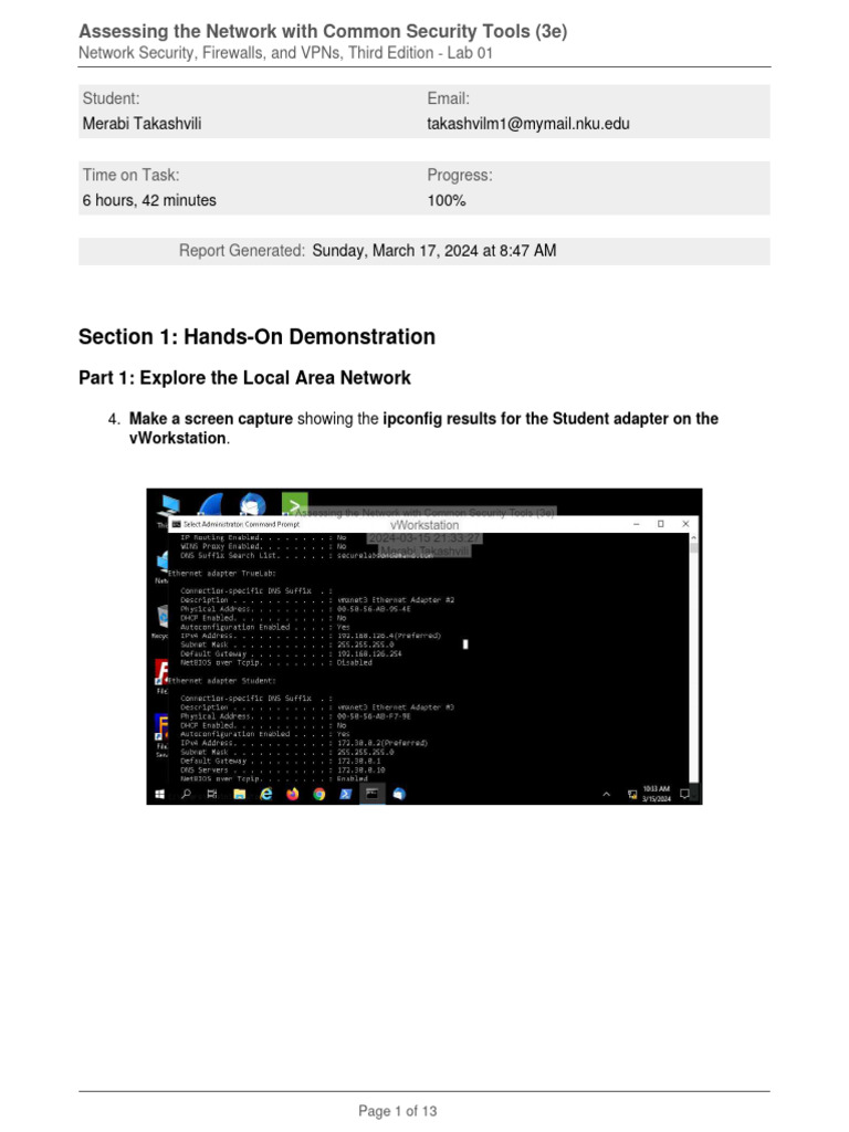 Assessing The Network With Common Security Tools 3e - Merabi Takashvili ... Assessing The Network With Common Security Tools 3e - Merabi Takashvili ...