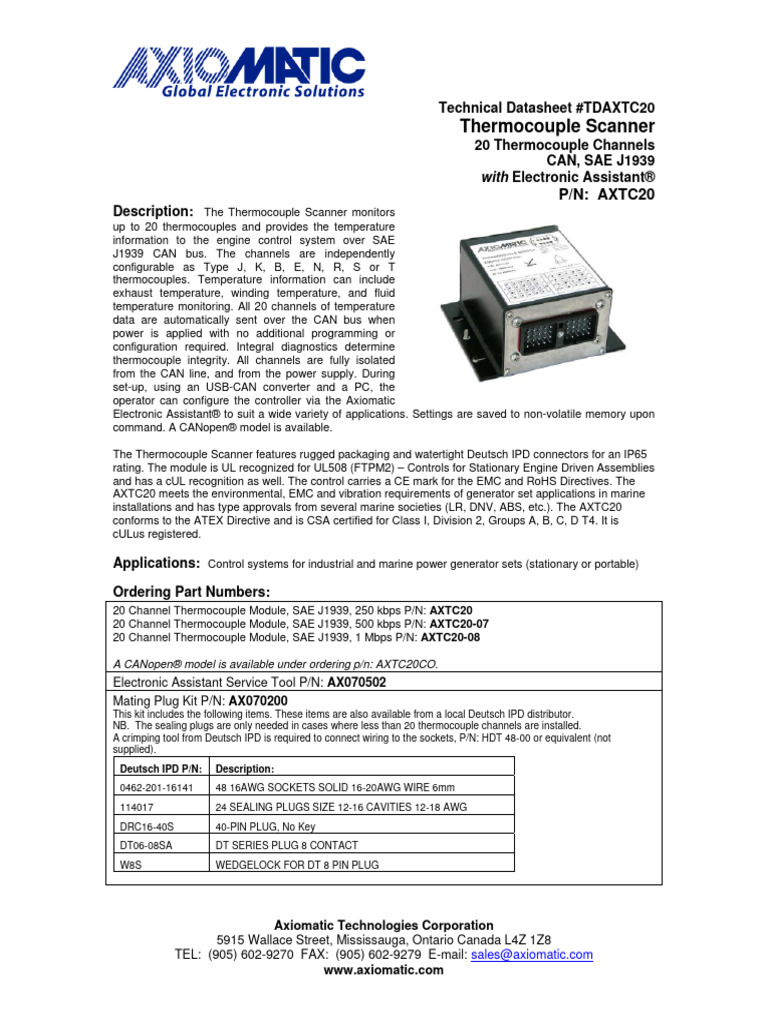 Data Sheet Axiomatic | PDF | Electrical Connector | Bit Rate
