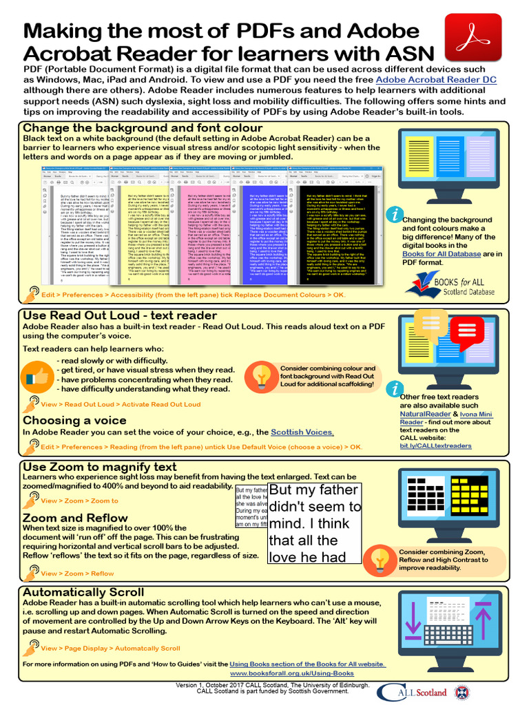 Making The Most of Pdfs and Adobe Acrobat Reader For Learners With Asn | PDF | Computing | Software