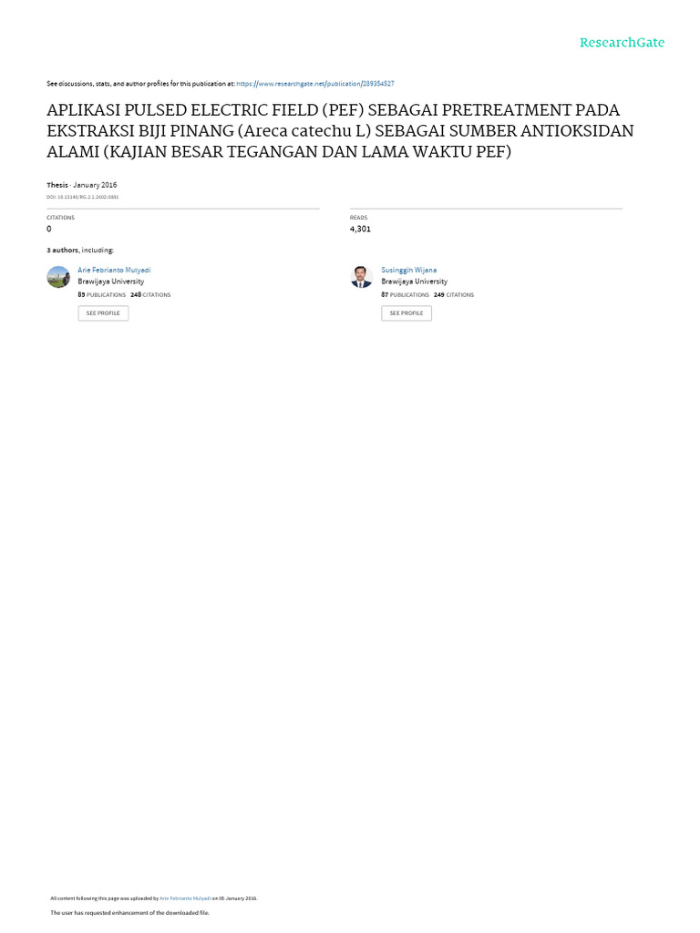 Jurnal Ekstraksi Pinangdengan PEF | PDF | Sains & Matematika