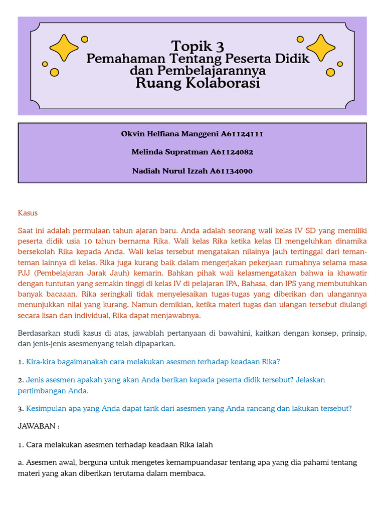 Topik 3 PPDP - Ruang Kolaborasi | PDF | Pengembangan Diri