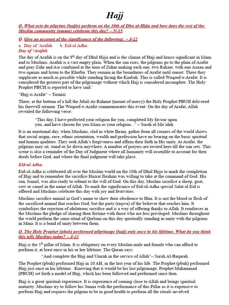 Hajj | PDF | Hajj | Mecca
