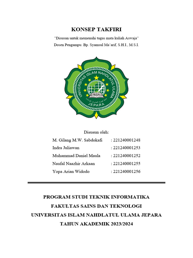 Konsep dan Arti Takfiri dalam Islam | PDF