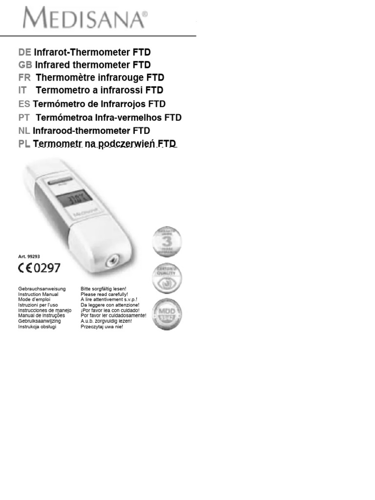 Manual de Utilizare Medisana FTD (98 Pagini) | PDF