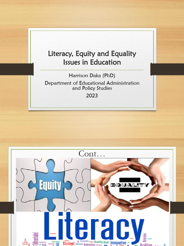 Literacy and Equity Issues in Education | PDF | Literacy | Meritocracy
