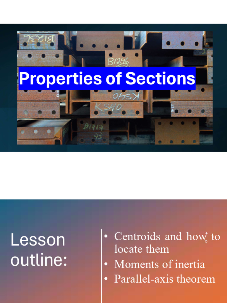 Properties of Sections - PDF2024 | PDF | Cartesian Coordinate System | Area