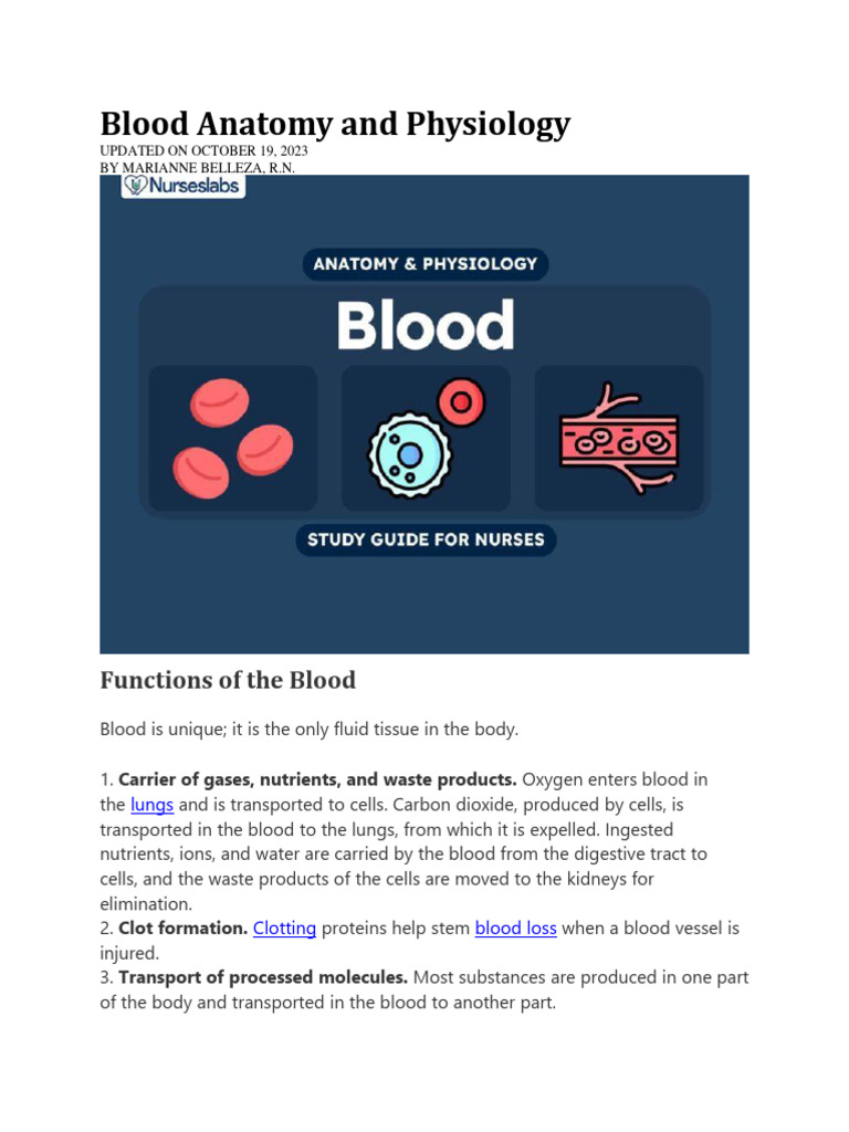 BLOOD | PDF | Blood Type | White Blood Cell