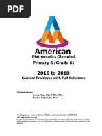 SASMO Sample Questions by Grade | PDF | Mathematics | Statistics