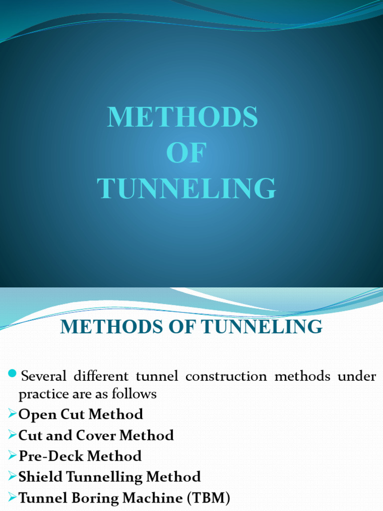 Tunneling Methods Overview | PDF | Tunnel | Civil Engineering