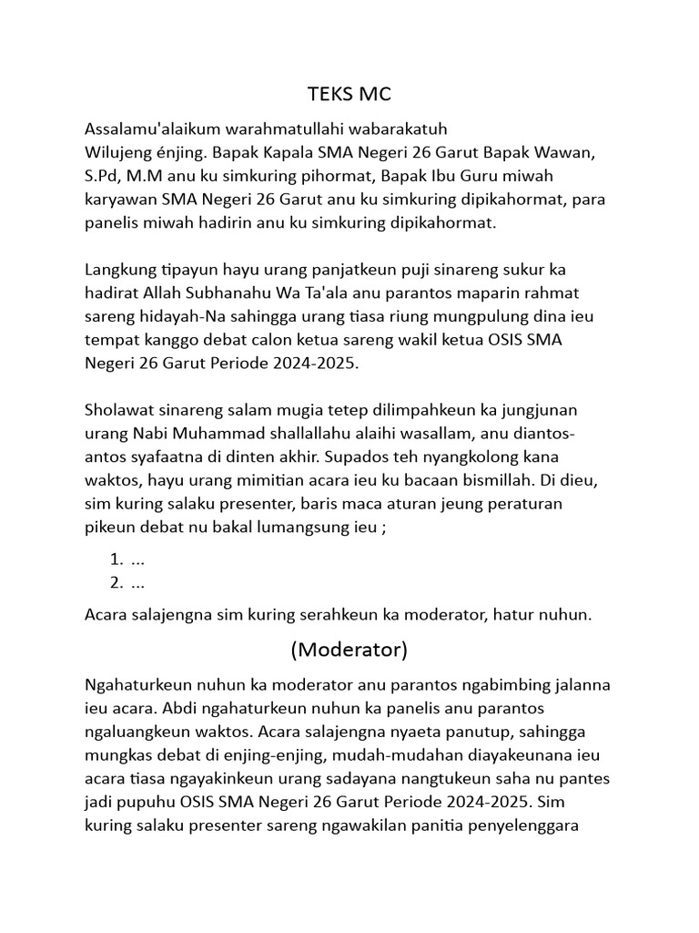 Teks MC | PDF