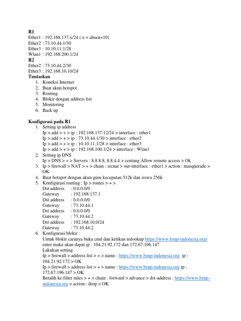 Soal LSP p1 Claster 3 TKJ | PDF | Internet Protocols | Firewall (Computing)