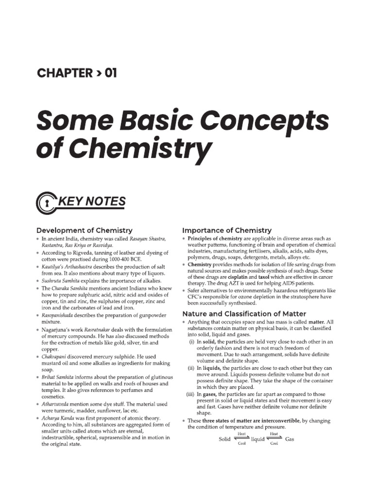 Key Notes Chapter 1 Chemistry | PDF