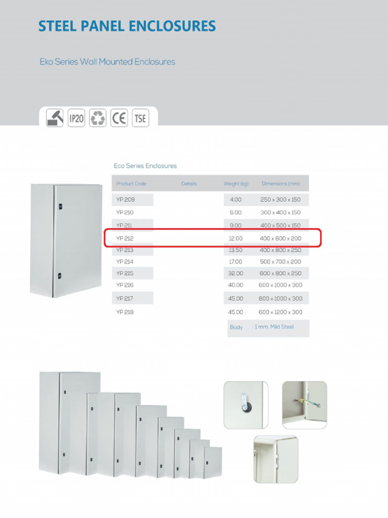 Enclosure Catalogue Page | PDF
