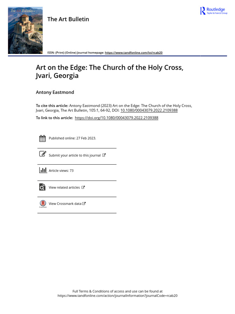 Jvari Church: Georgian Art History | PDF | Georgia (Country) | Dome