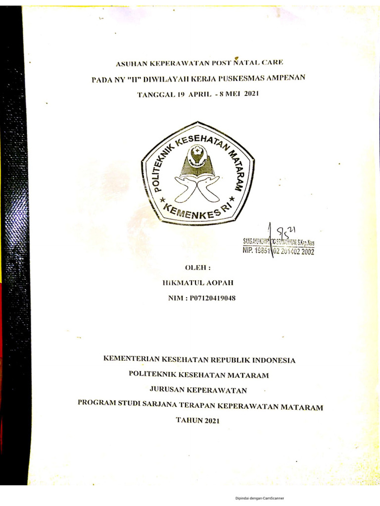 Contoh Scan Askep PNC | PDF