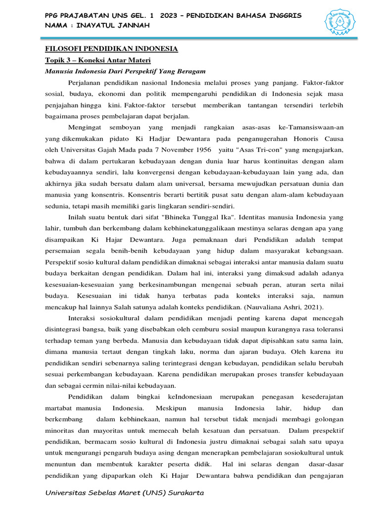 FPI - Topik 3 - Koneksi Antar Materi | PDF