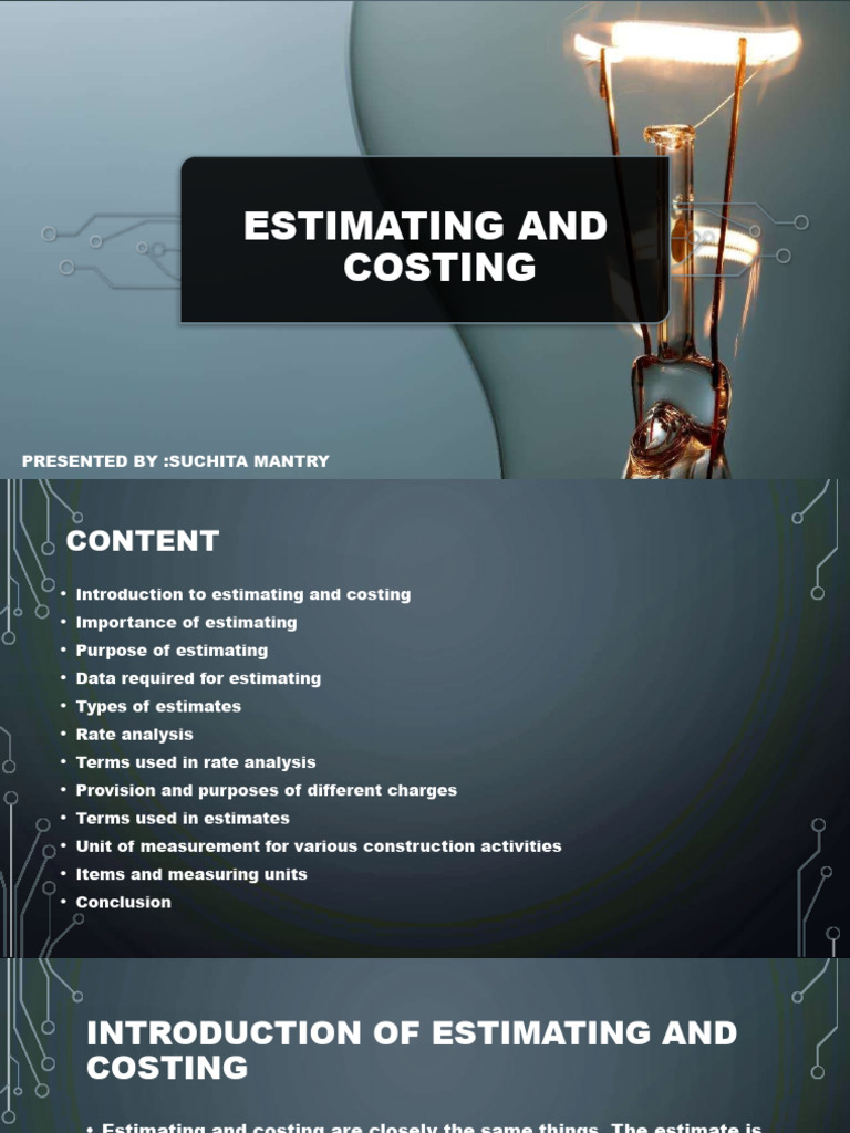 Estimation and Costing | PDF | Volume | Concrete