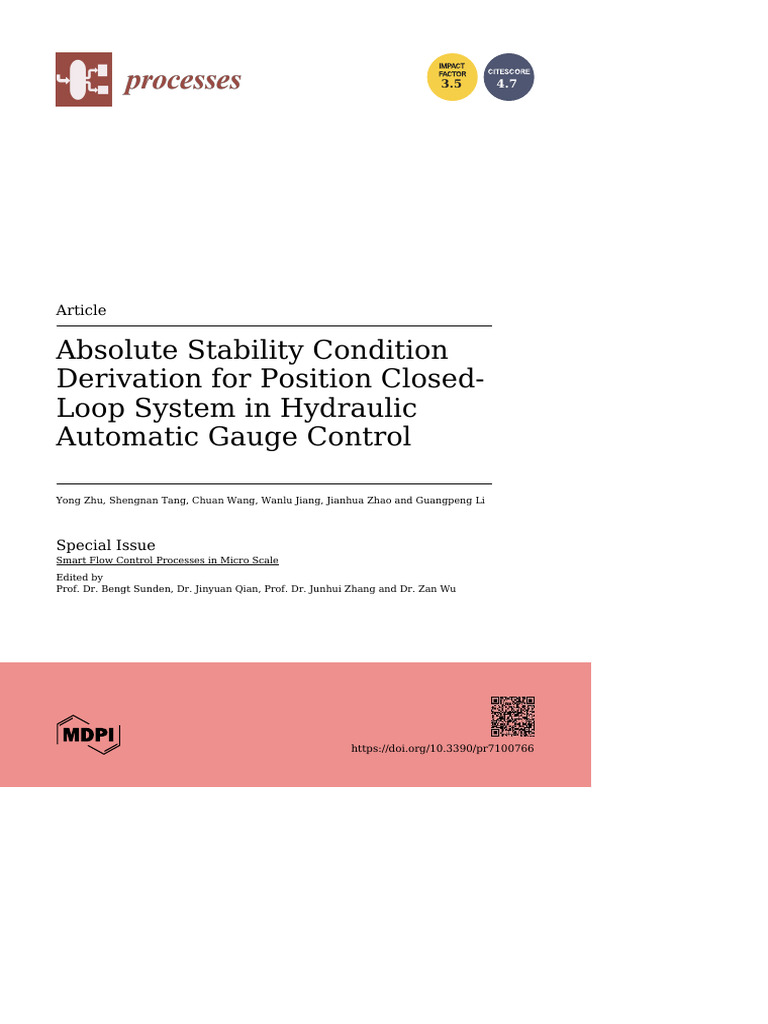 Hydraulic Gauge Control Stability | PDF | Control Theory | Amplifier
