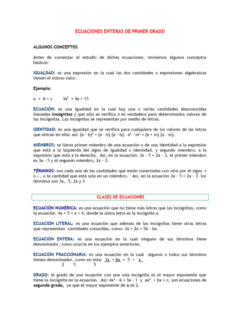 Apoyo - Guia - Uno - Octavo | PDF | División (Matemáticas) | Ecuaciones