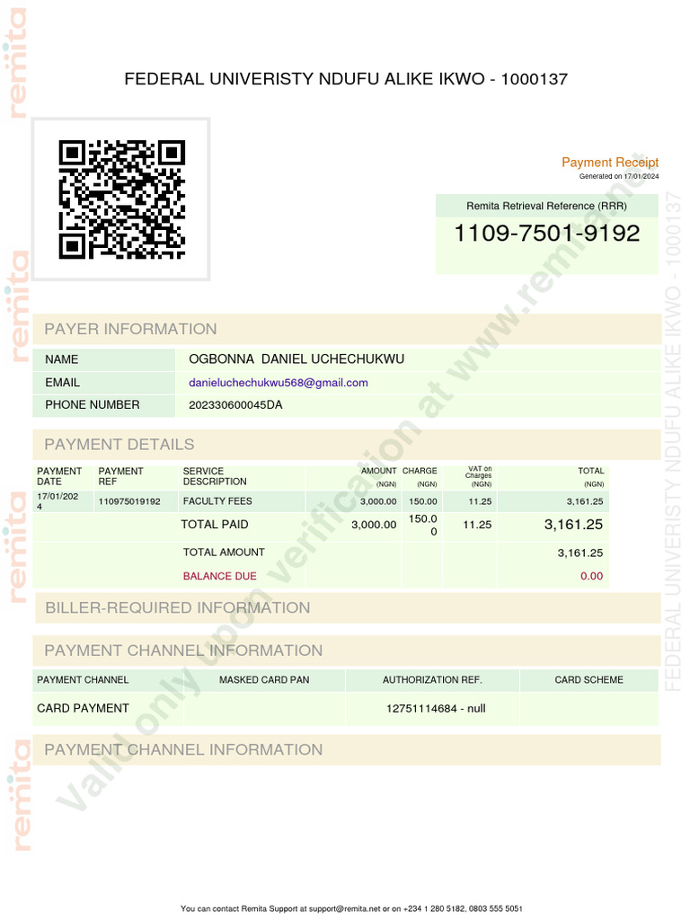 FF Receipt | PDF | Receipt | Payments