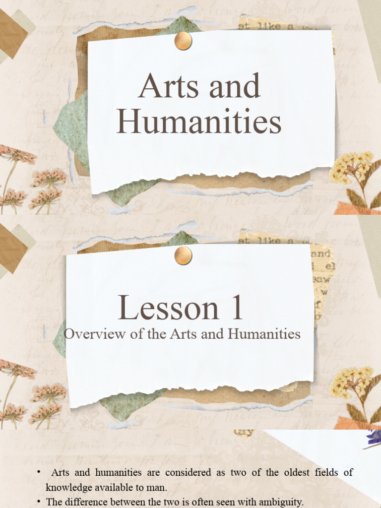 Arts and Humanities Lesson 1 | PDF | Humanities | Science