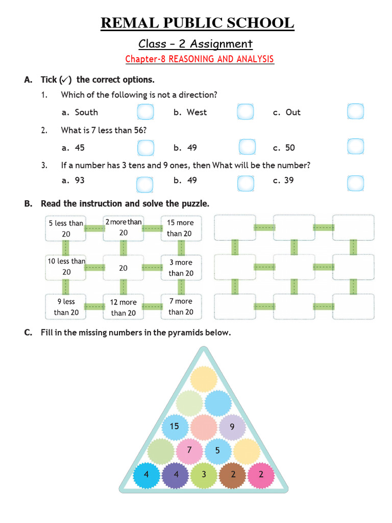 Class 2 Assignment Chapter - 8 | PDF