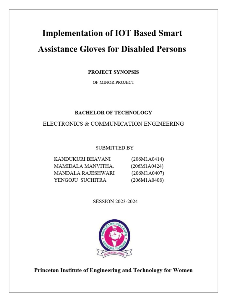 Synopsis - Batch 5 | PDF | Arduino | Communication