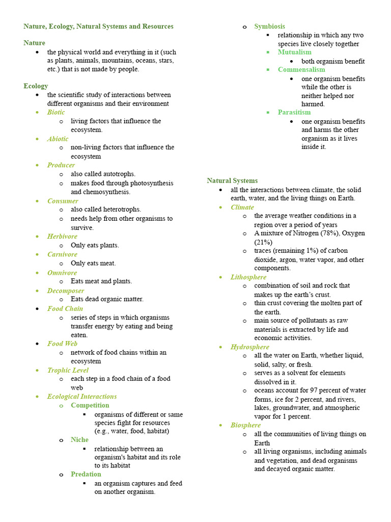 Nature | PDF | Ecosystem | Ecology