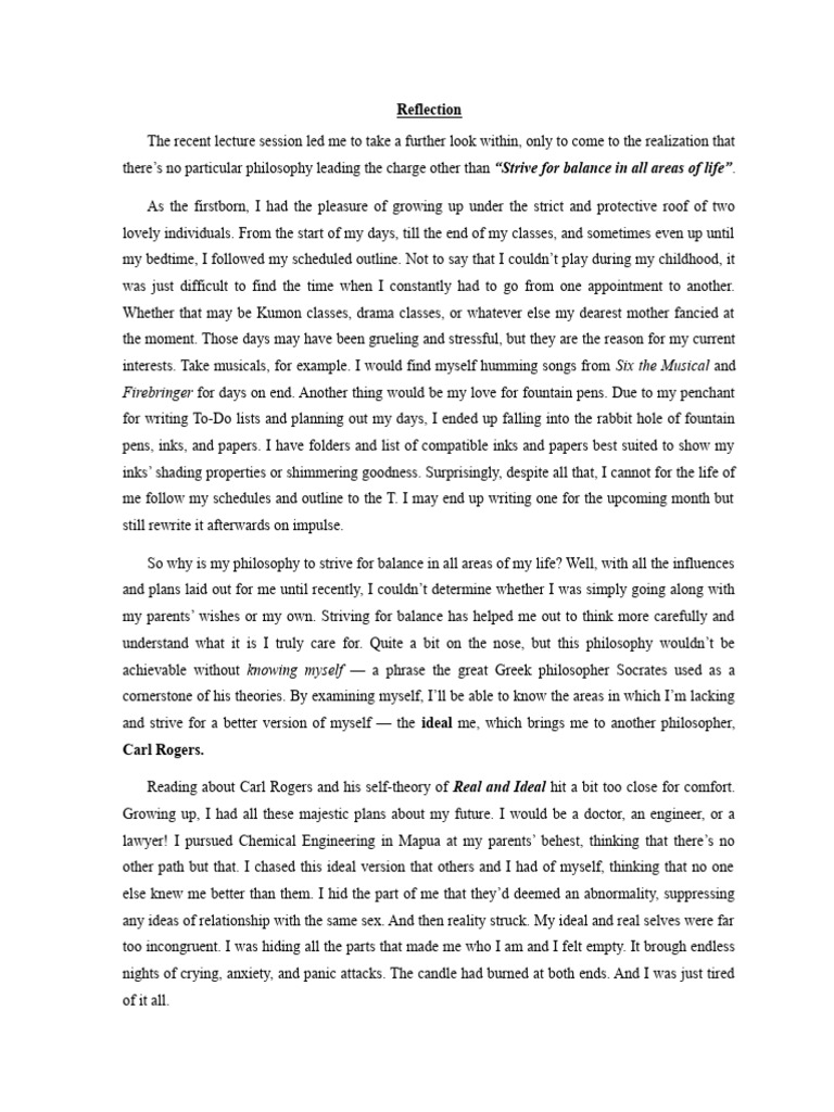 m2 Reflection | PDF | Psychology