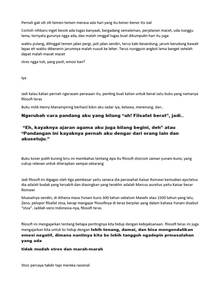 Filosofi Teras | PDF