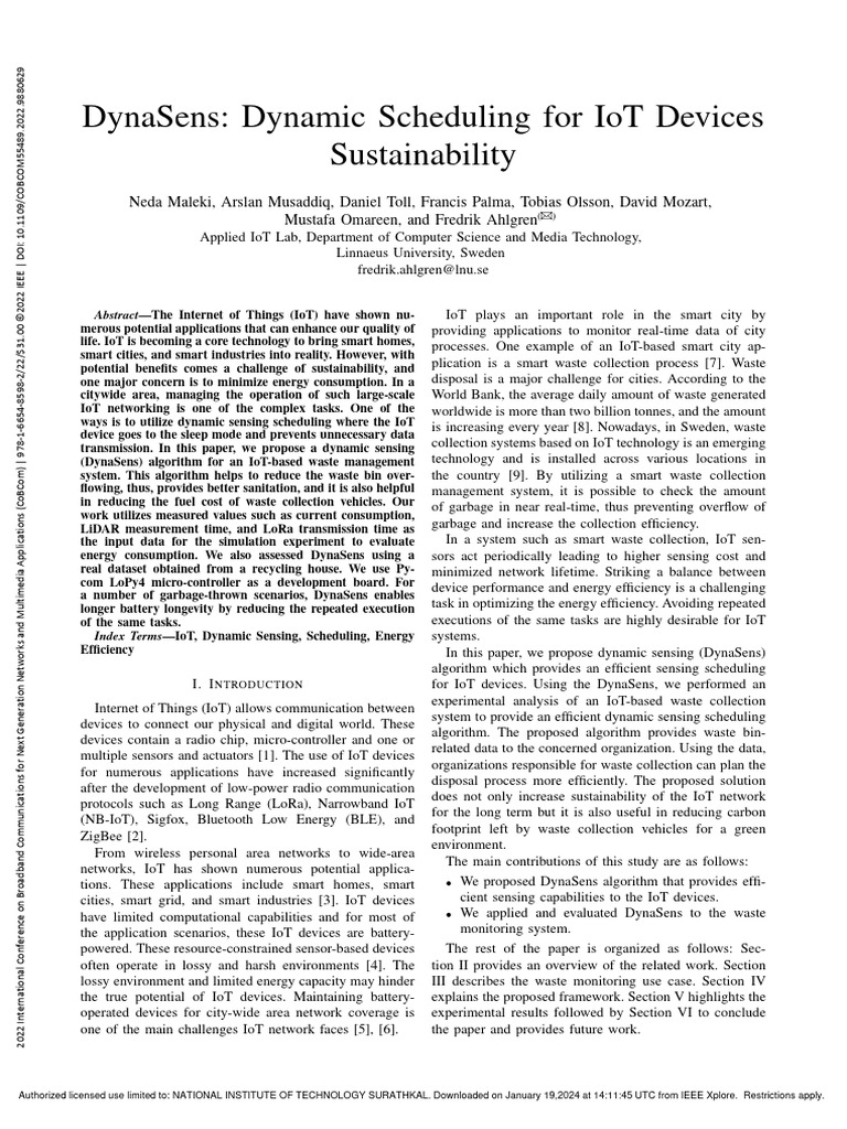 DynaSens Dynamic Scheduling For IoT Devices Sustainability | Download ... DynaSens Dynamic Scheduling For IoT Devices Sustainability | Download ...