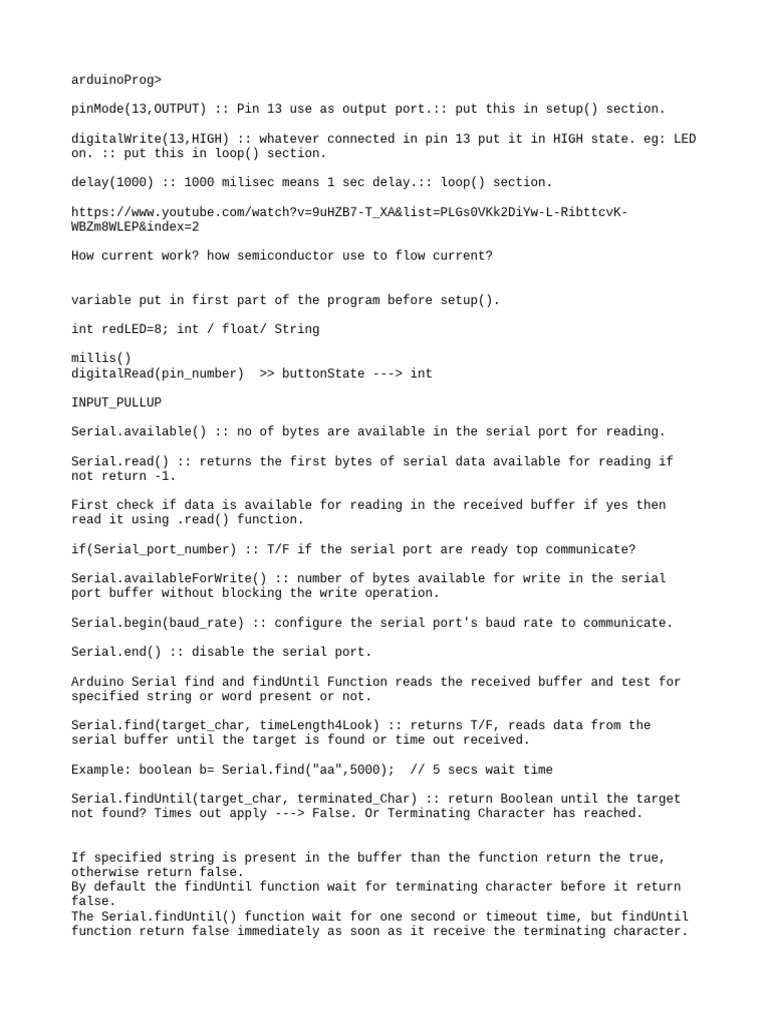 Arduino Prog | Download Free PDF | String (Computer Science) | Computer Programming
