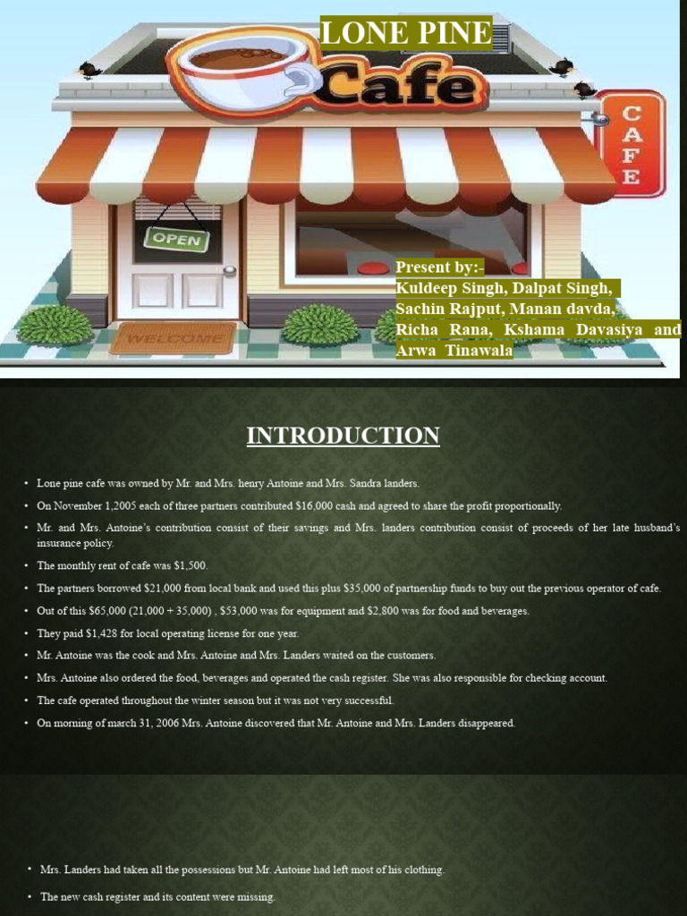 Lone Pine Cafe Partnership Overview | PDF | Equity (Finance) | Balance Sheet