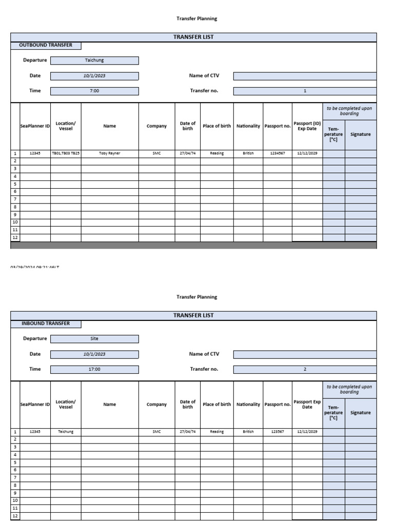 INS-GL-0002 Annex 3 - Transfer Request Form | PDF