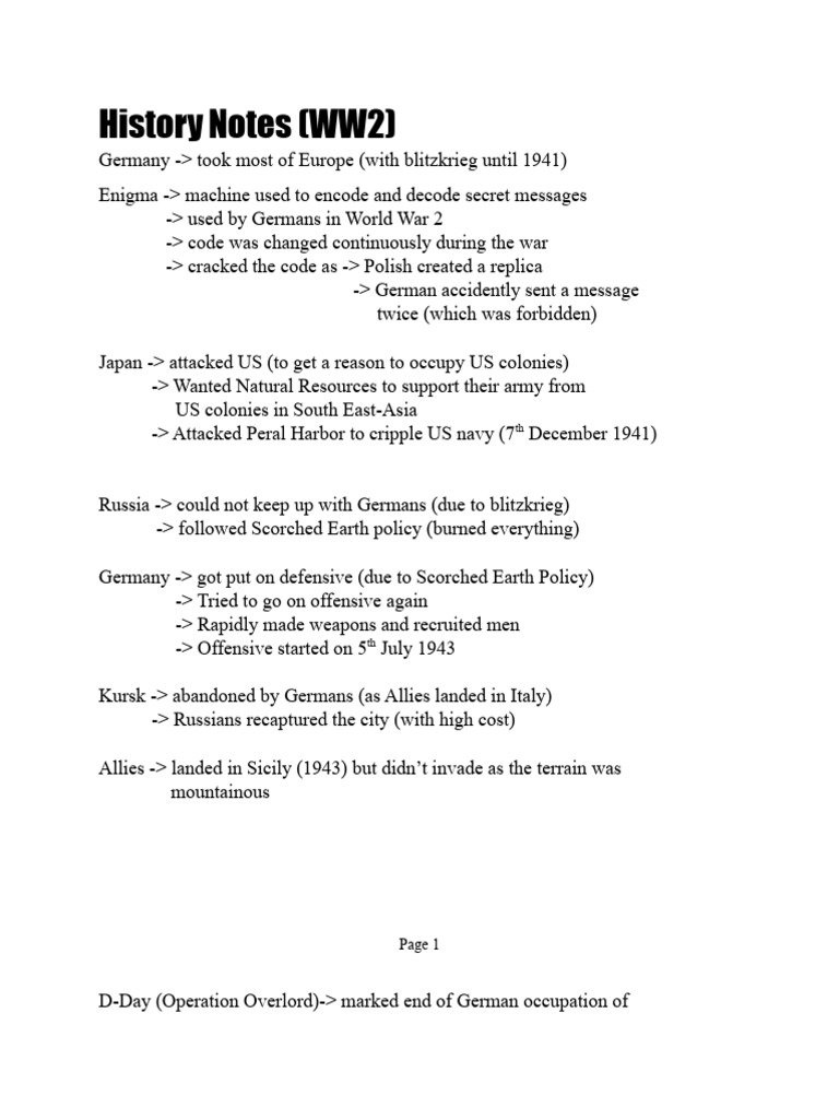 History Notes Unit 3 | PDF | World War II | Nuremberg Trials